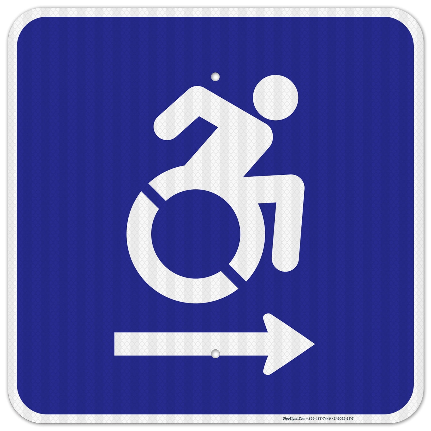 New York Handicap Parking Sign, Handicapped Symbol with Right Arrow ...