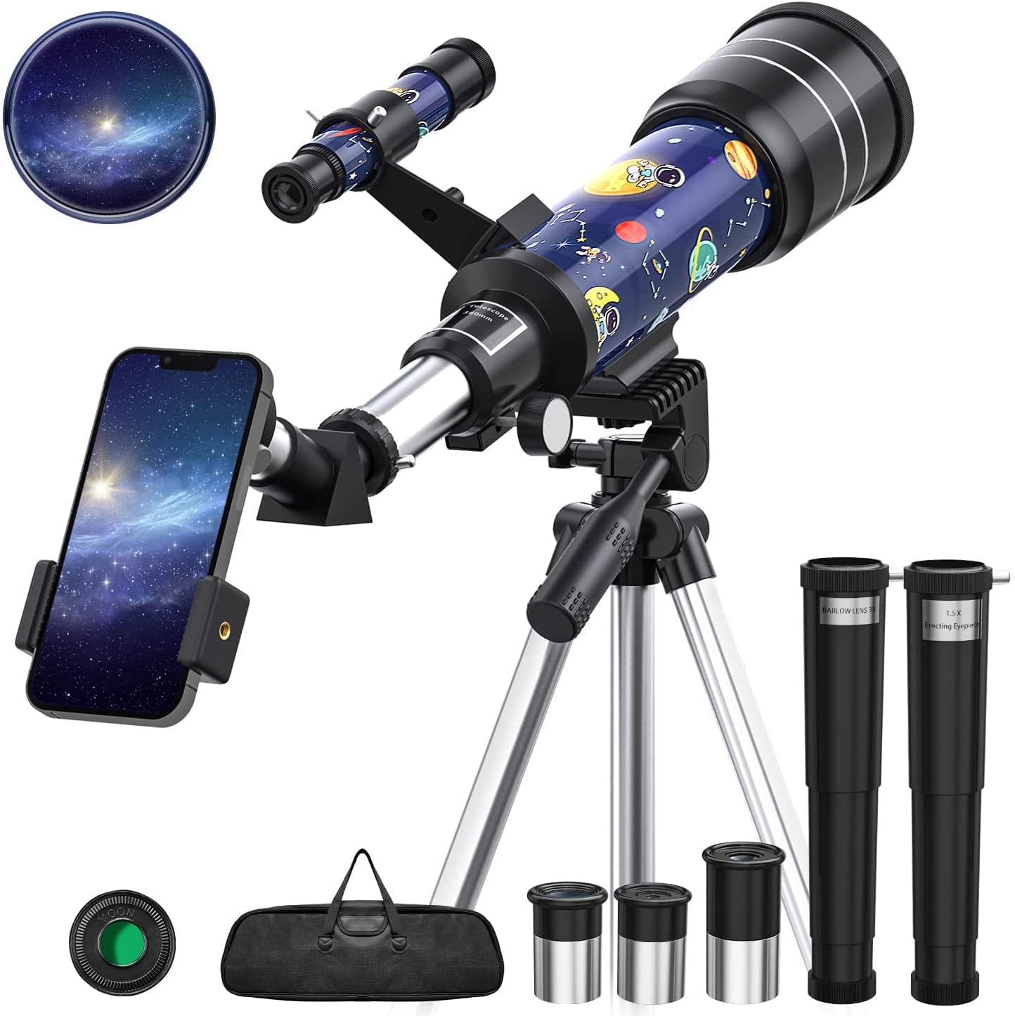ACTBOT Telescope for Kids Telescopes for Astronomy Beginners, 70mm ...