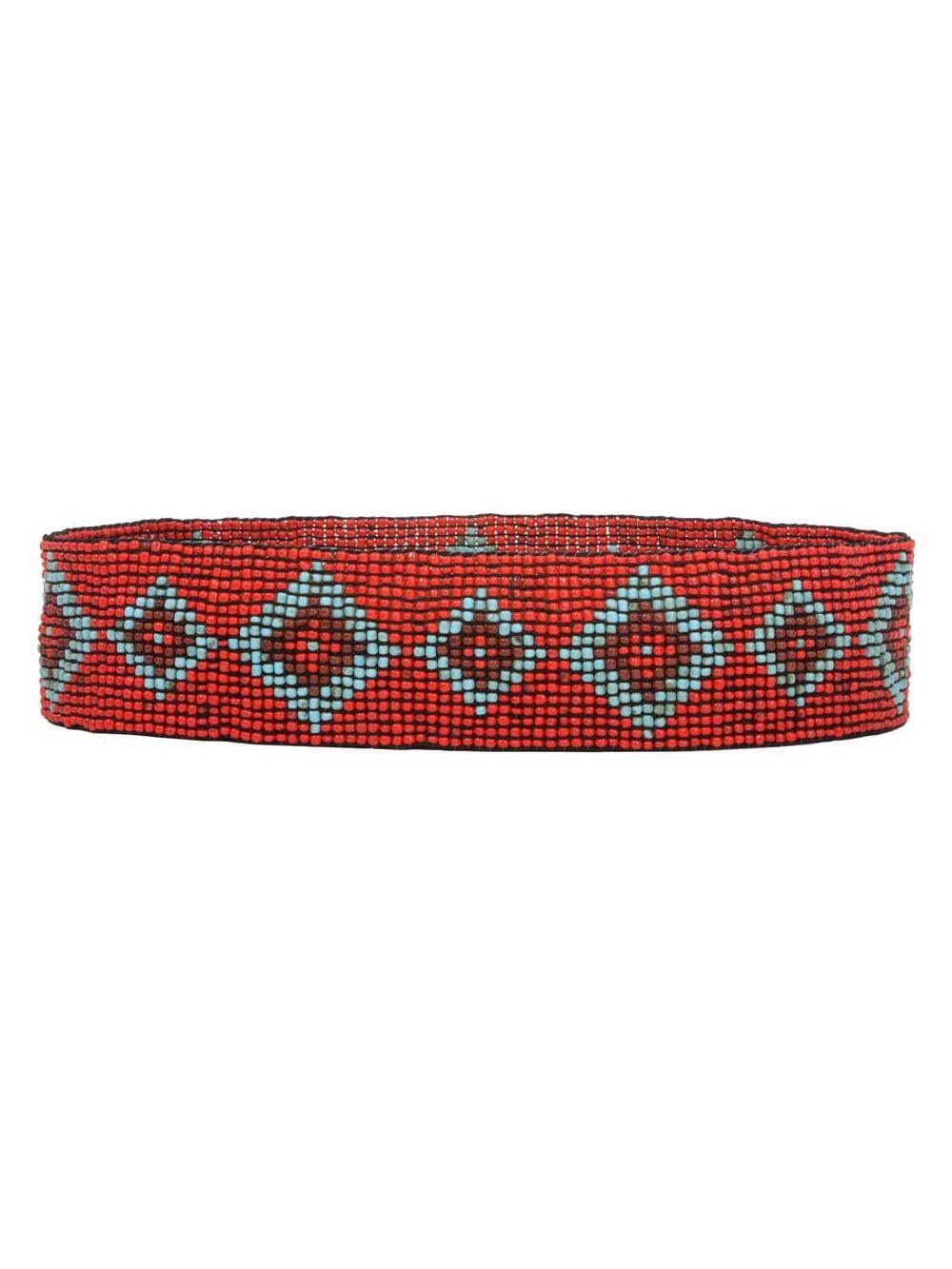 Diamond Pattern Southwest Beaded Stretch Belt - Walmart.com