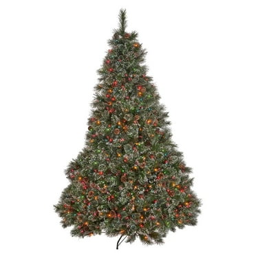 Puleo International 7.5ft Majesty Artificial Christmas Tree, Green ...