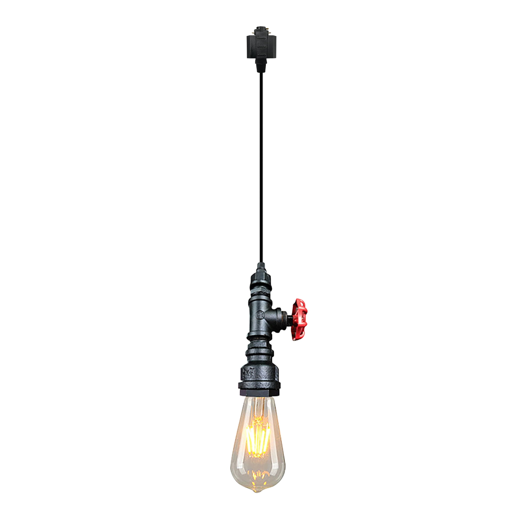 Kiven H-Type Track Lighting, 1-Light Industrial Halo Track Pendant ...