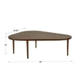 Weston Home Brno Wood Teardrop 3 Legs Nesting Coffee Tables, Walnut ...