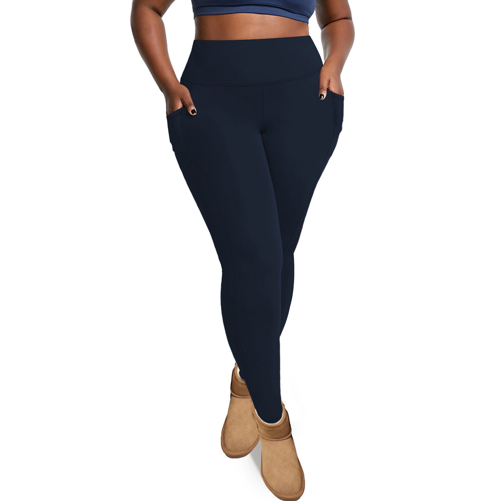 Click here for Meetotime Plus Size Leggings With Pockets For Wome... prices