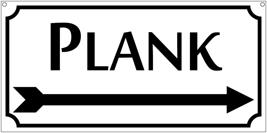 Plank w/ right arrow- 6x12 Aluminum Dock Factory Warhouse sign ...