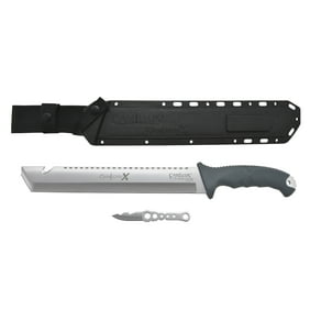 Se Kfd673 15.5" Black Stainless Steel Machete, Recurved Blade With ...