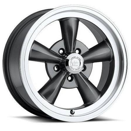 15" Vision American Muscle 143 Torque Gunmetal Machined Lip 15x7 5x4.5 ...