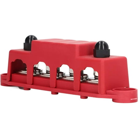 Power Distribution Bus Bar,4 Stud Power Distribution Block with Cover 5/16in Weather Resistance ...