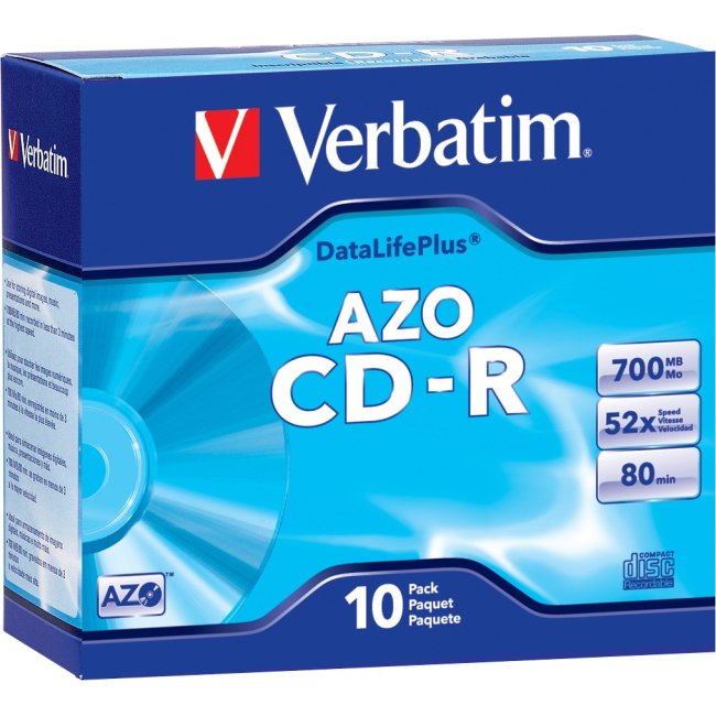 Verbatim 10PK CD-R 80 MIN 700MB 52X ( 94760 ) - Walmart.com - Walmart.com