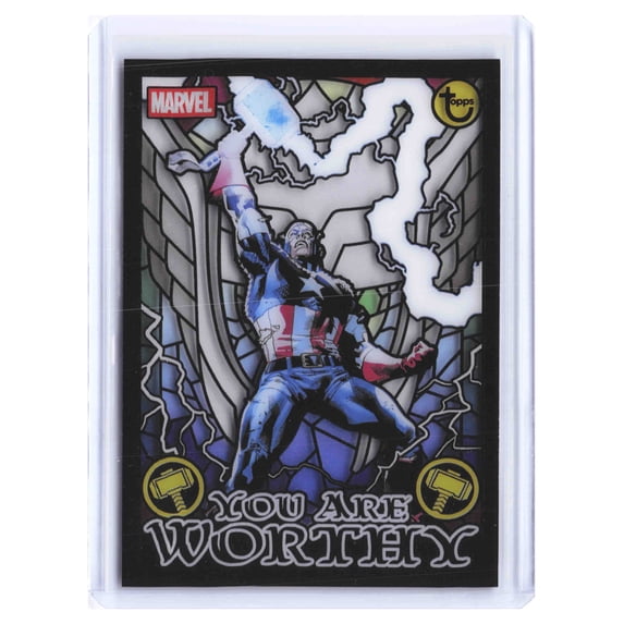 2026 Topps Marvel Collect You Are Worthy CAPTAIN AMERICA Stained Glass ...