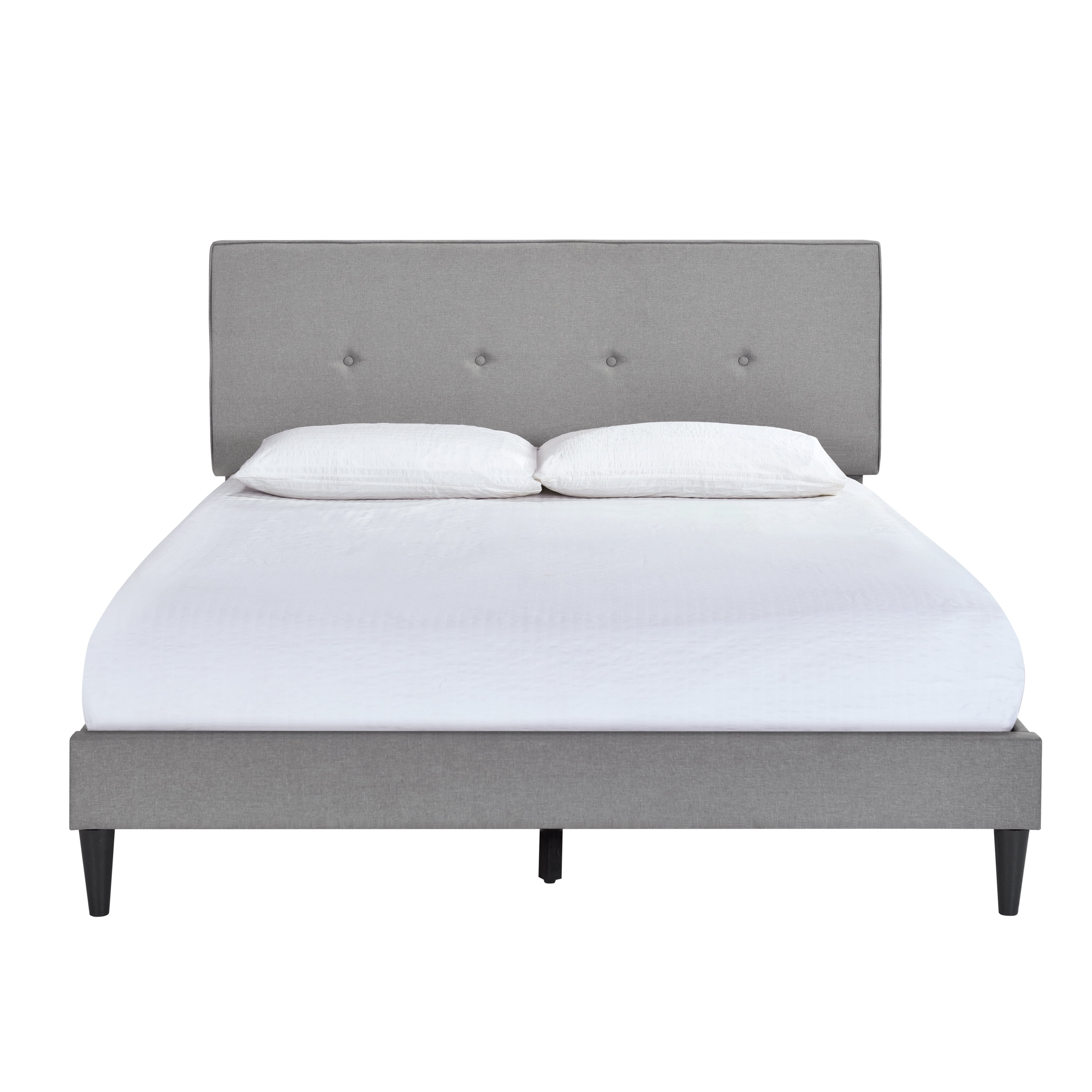 Home Meridian Mid-Century Modern King Platform Bed in Gray - Walmart.com