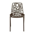 Modern Devon Aluminum Chair, Set of 2 - Brown - Walmart.com