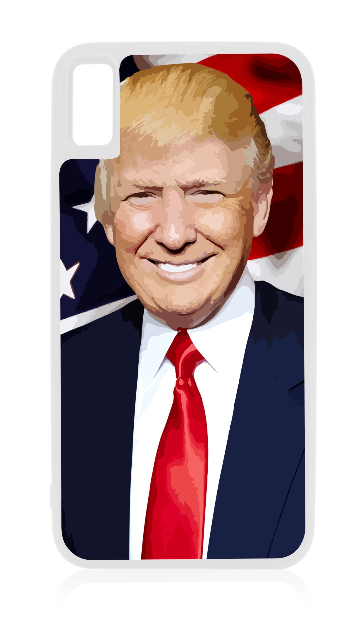 Flag US President Donald Trump White Rubber Case for iPhone XR - iPhone ...