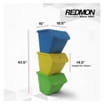 10 Gallon Stackable Shutter 3 PC Set Bins (7319) - Walmart.com