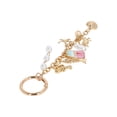 No Boundaries Women's Beach Icons Bag Charm, Gold Shell Clutter Charm ...