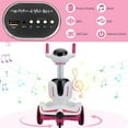 TOBBI 3-in-1 Electric Robot Buggy, 6V Ride-On Car with Remote & Music for Toddlers 3-6, Rose Red ...