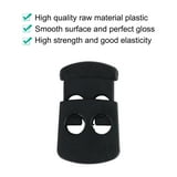 Uxcell Spring Cord Lock Plastic Cord Stopper End Fastener Double Hole ...