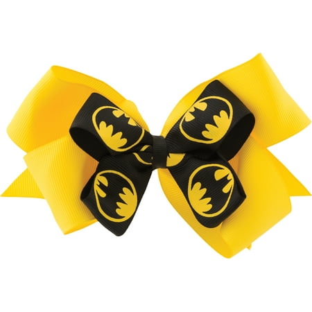 DC Comics - Wrights DC Comics Grosgrain 1" Ribbon Hair Bows-Batman Logo ...