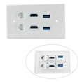 YAHHU 6 Port Wall Plate 2x HD Multimedia Interface 2x Cat6 RJ45 ...