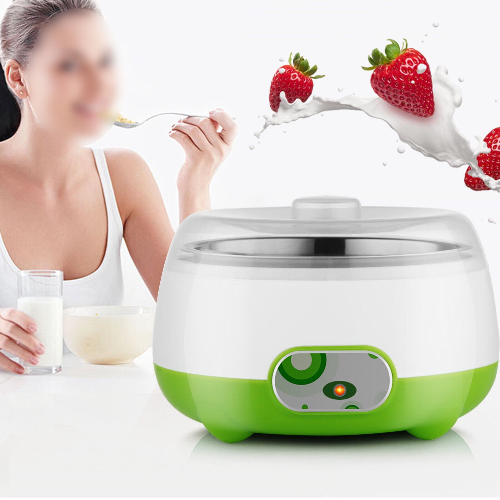 FETCOI 1L Automatic Yoghurt Machine Stainless Steel Liner 15W Constant ...