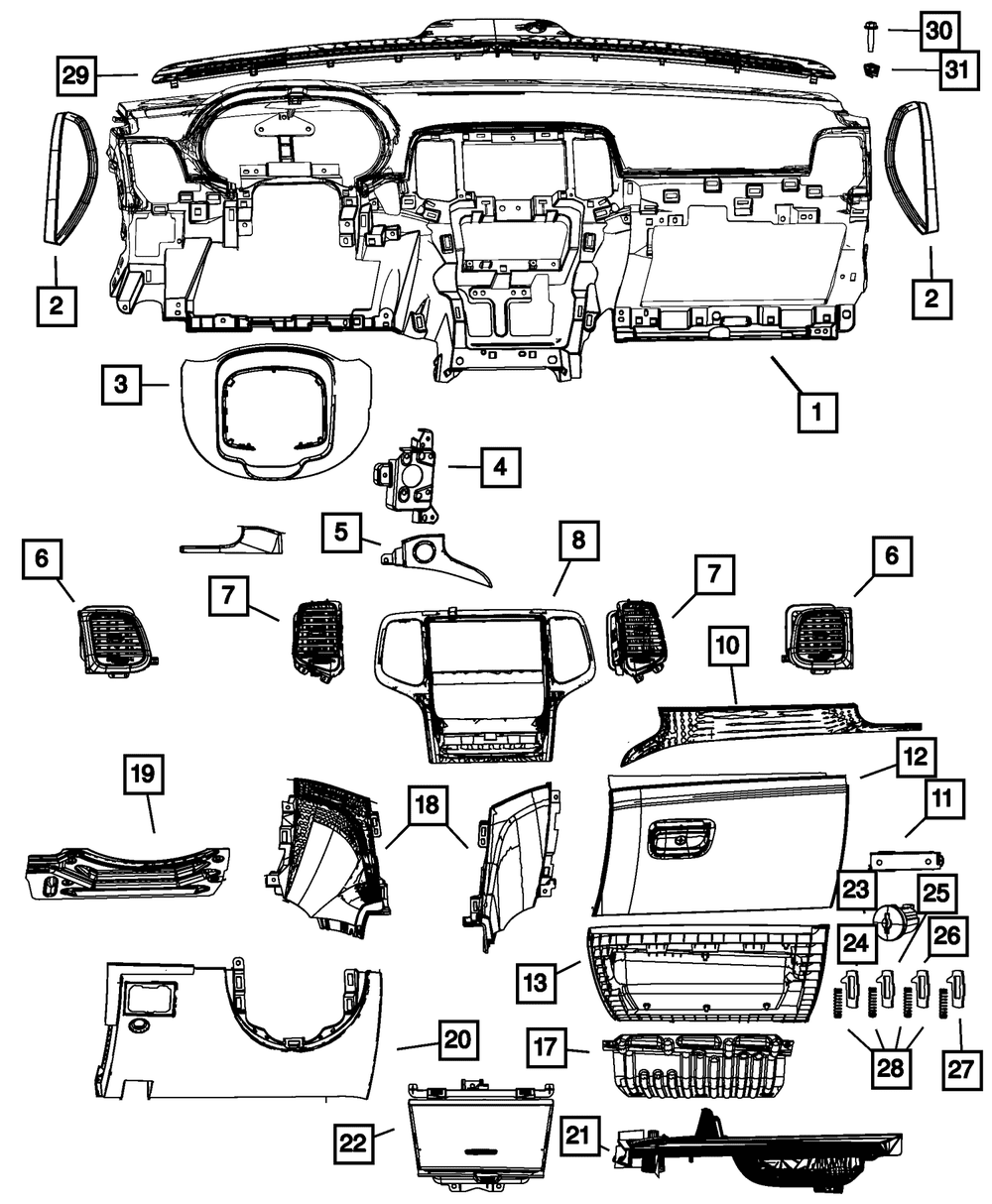 APPLIQUE INSTRUMENT PANEL INTERIOR PARTS INSTRUMENT PANEL ***PART ...