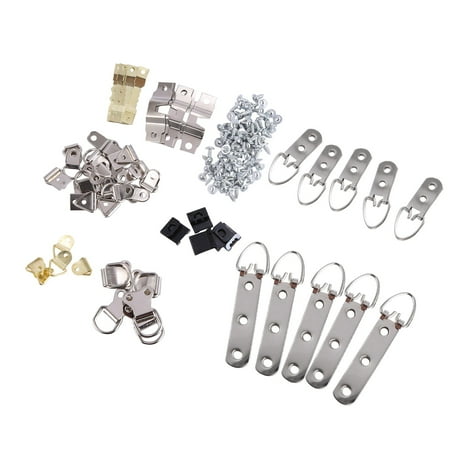 140 Pcs Photo Frame Hanging Hooks Kit, 9 Models Picture Hanger Hooks ...