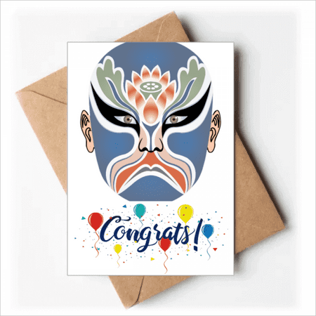 Peking Opera Head Colorful Xiangjianghui Wedding Cards Congratulations ...