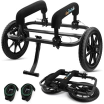 Bonnlo Aluminum Kayak Beach Cart with 12" Balloon Wheels, Foldable ...