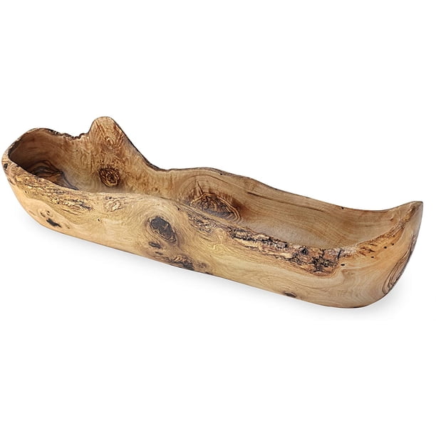 Decorative Wooden Bread Bowl, Olive Wood Dough Bowl, Handmade Rustic ...