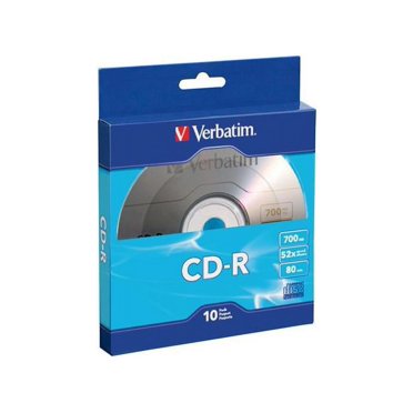 Blank CD CD-RW 12X 700MB 80 Min Recordable CD 10 Pack Storage Media in ...