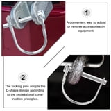 Kesenlong Safety Pins 8Pcs Shaft Locking Carbon Steel Safety D Shaped ...