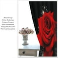 Red Rose Curtains, Romantic 3D Rose for The Bedroom Living Room Kitchen ...