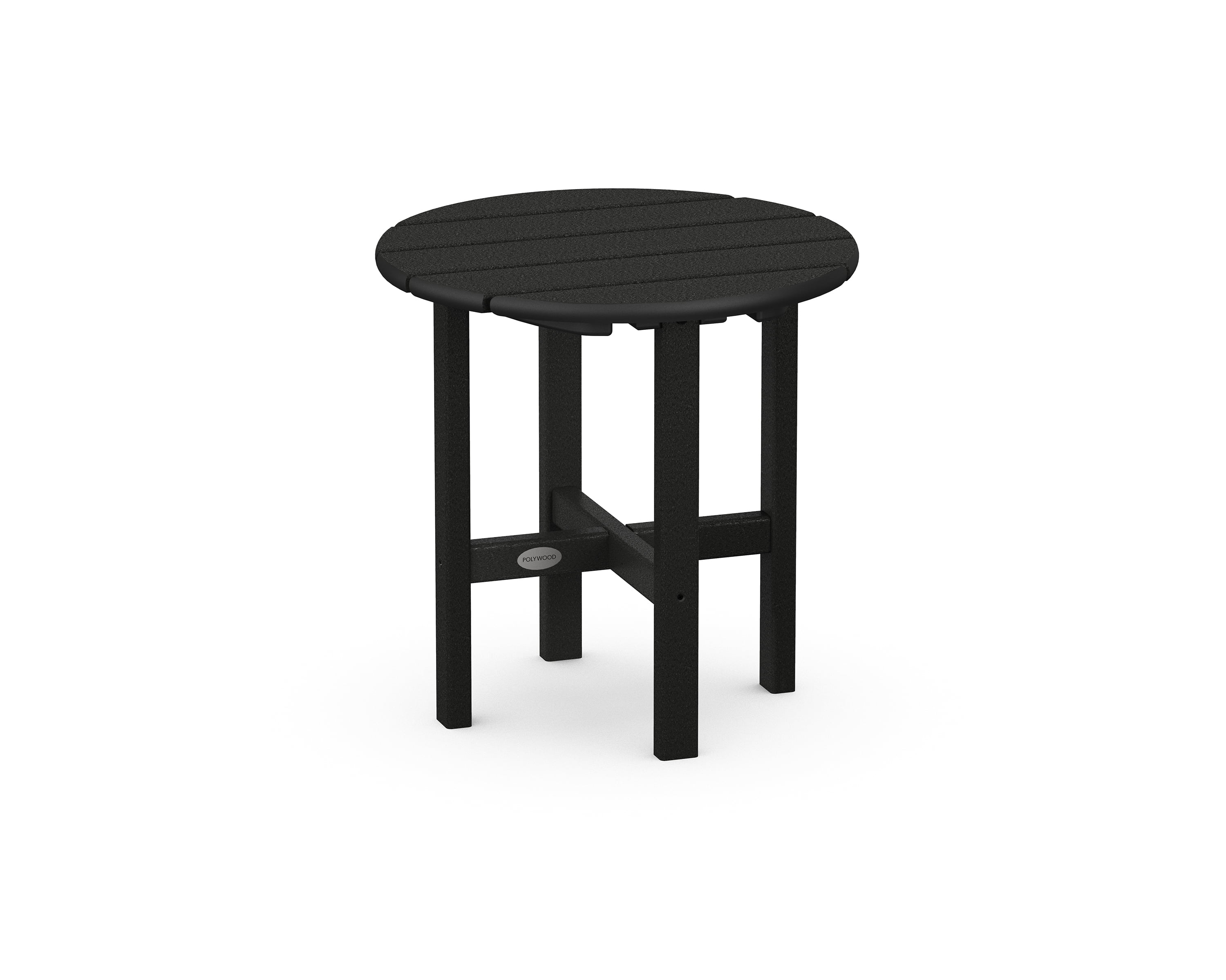 POLYWOOD Round 18" Side Table in Black - Walmart.com