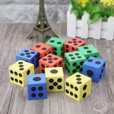 SIEYIO Foam Dice Set - Bulk Pack of 12, Large Assorted Colorful Foam ...