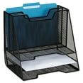 Rolodex Mesh Corner Desktop Shelf, Five Sections, 20 x 14 x 13, Black ...