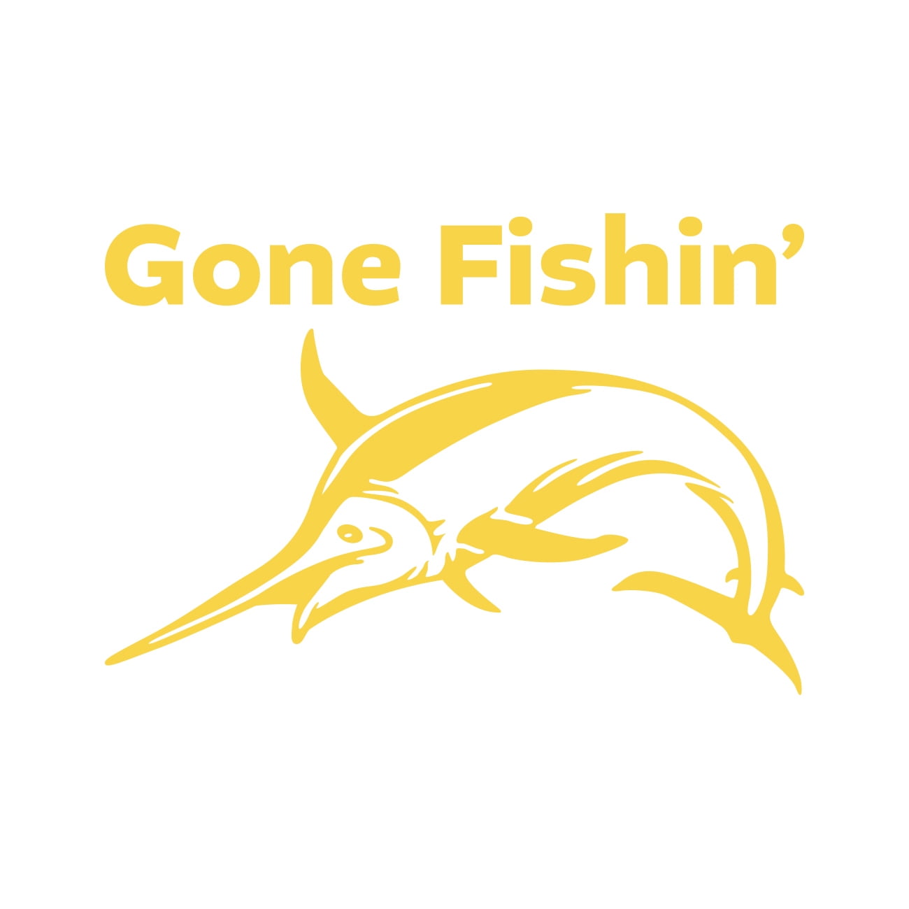 Gone Fishin’ Sticker Decal Die Cut - Self Adhesive Vinyl - Weatherproof ...