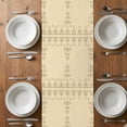 Abstract Floral Stem Dining Table Runner, Vintage Traditional Beige ...