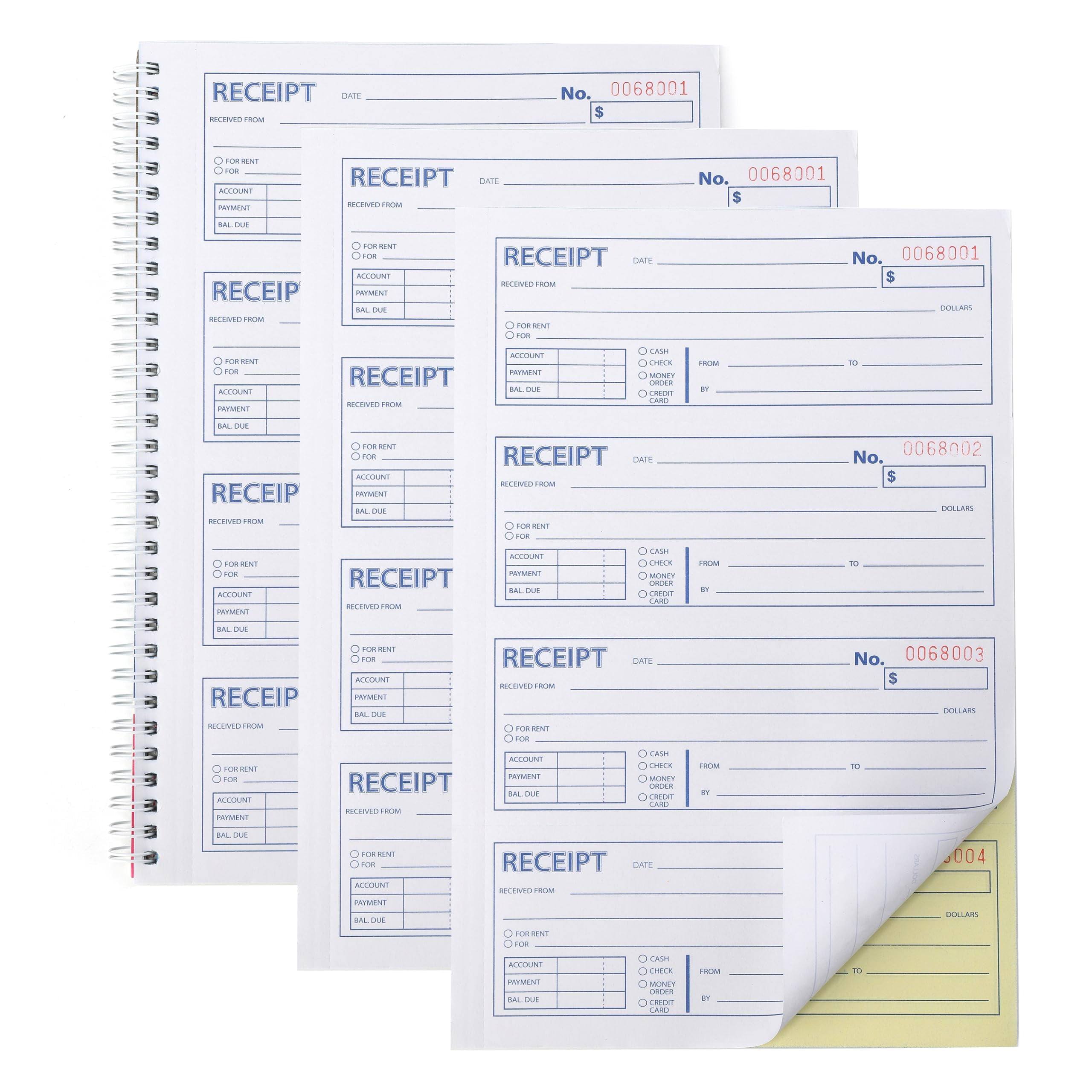 Libreta de recibos Gimehome Professional Money and Rent, 3 paquetes ...