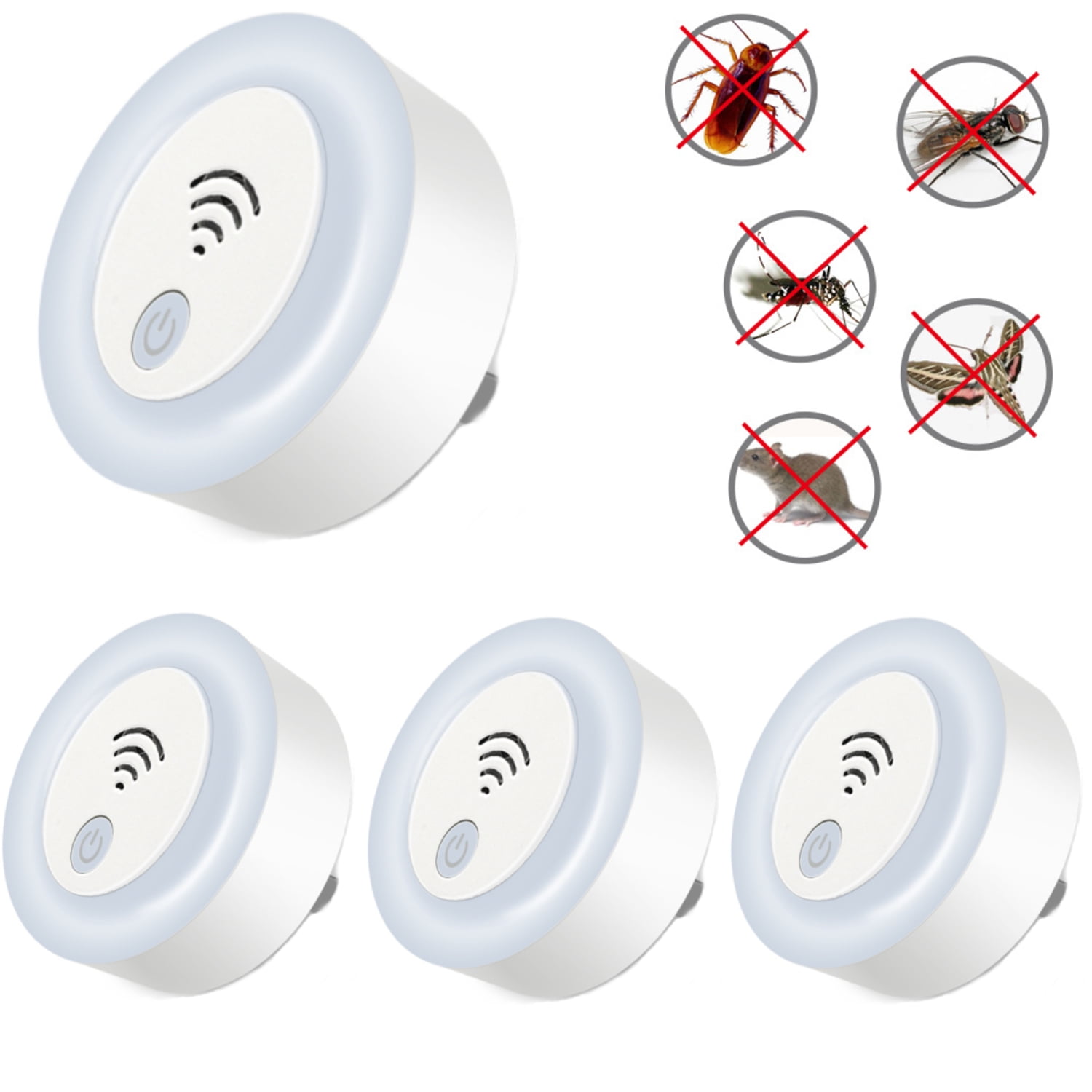 Ultrasonic Pest Repeller, Scheam 4Pcs Electronic Pest Repellent Plug in ...