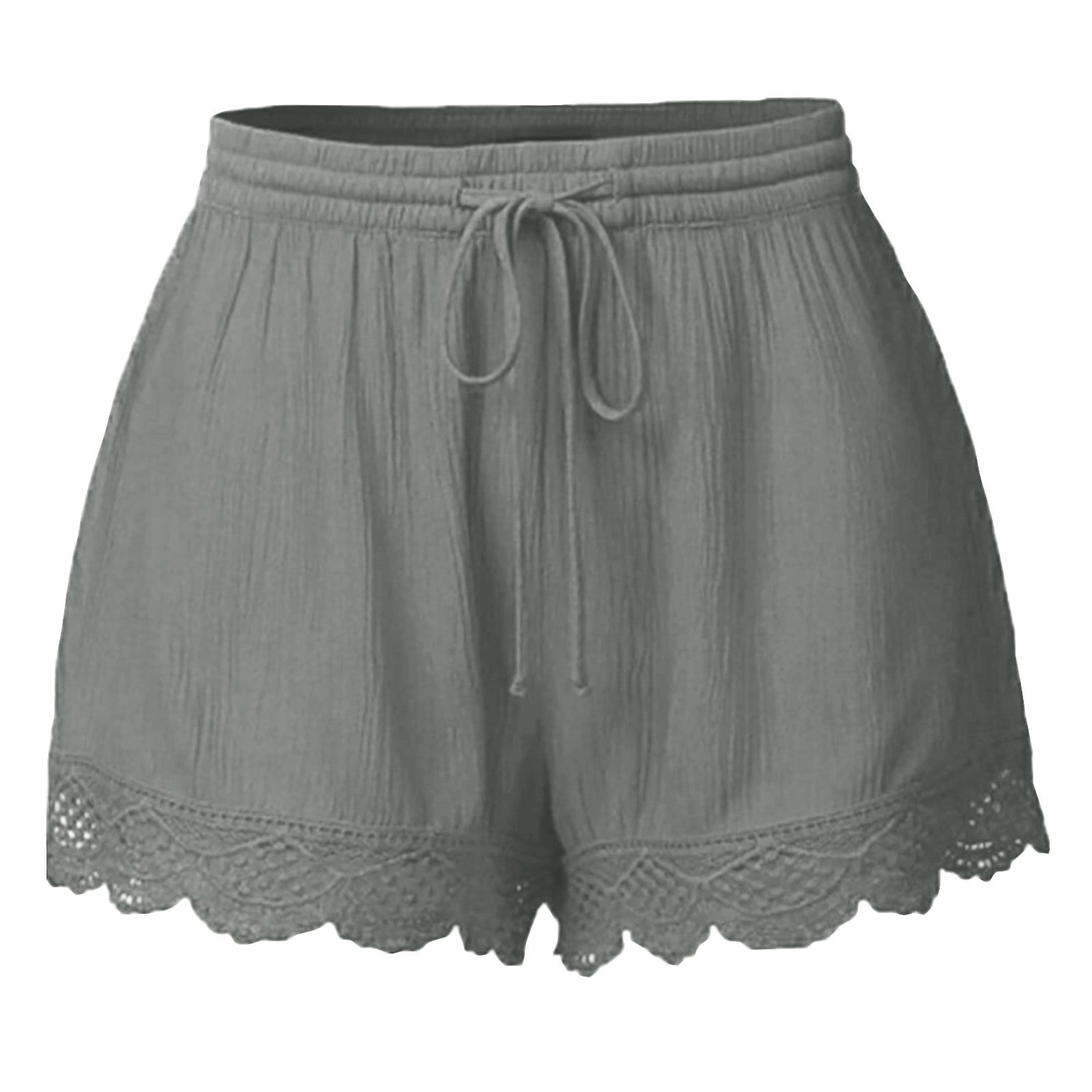 Click here for Timegard Plus Size Shorts For Women Ruffle Bottom... prices