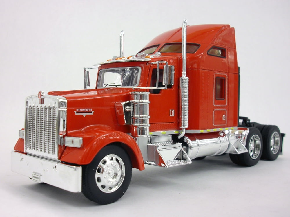 Kenworth W900 Extended Cab 1/32 Scale Diecast and Plastic Model - Red ...
