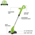 Greenworks 24V 10-inch String Trimmer with 2.0 Ah Battery and Charger ...