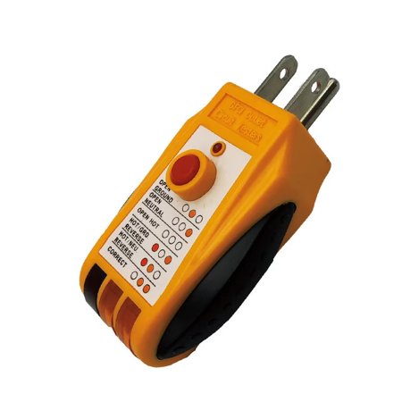 Socket tester. Socket tester for standard mains sockets. Includes 7 ...