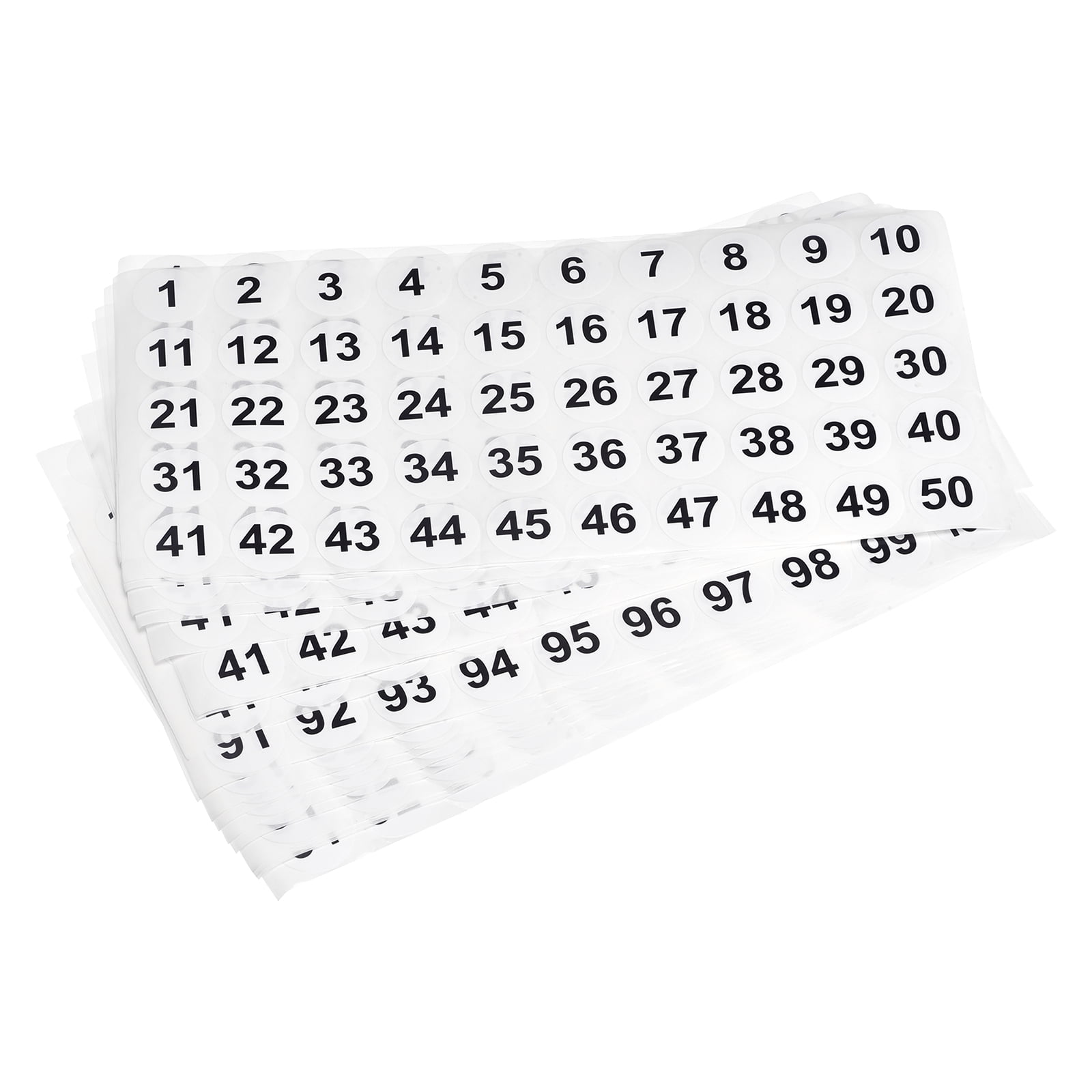 1 to 100 Number Stickers Number Label Self Adhesive Marked Sticker 25 ...