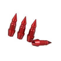 Unique Bargains 4pcs Red Tire Stem Valve Caps Car Dustproof Hexagon ...