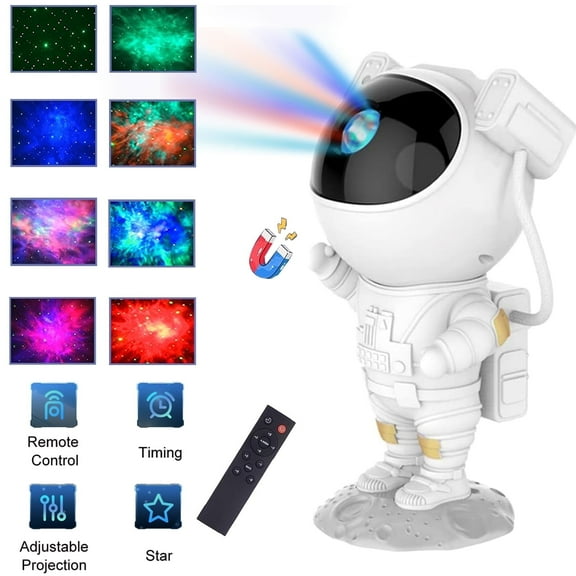 Astronaut Night Light Star Projector Galaxy, LED Ceiling Lamp with 8 ...