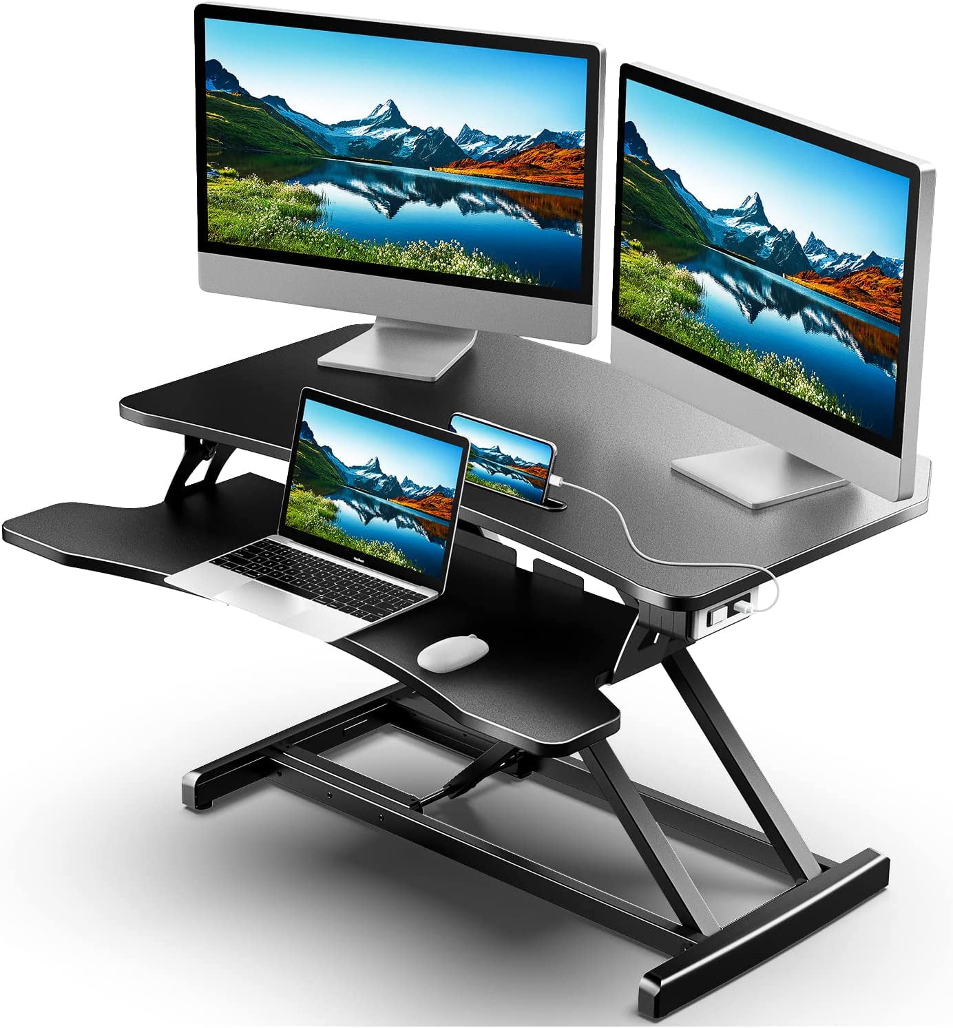 ABOX Electric Standing Desk - Dual Motor, Adjustable Height, USB Ports ...