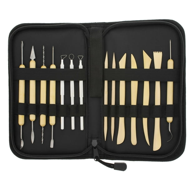 US Art Supply® Pottery, Clay & Ceramics 14 Piece Tool Set Sculpting w/ Case - Walmart.com