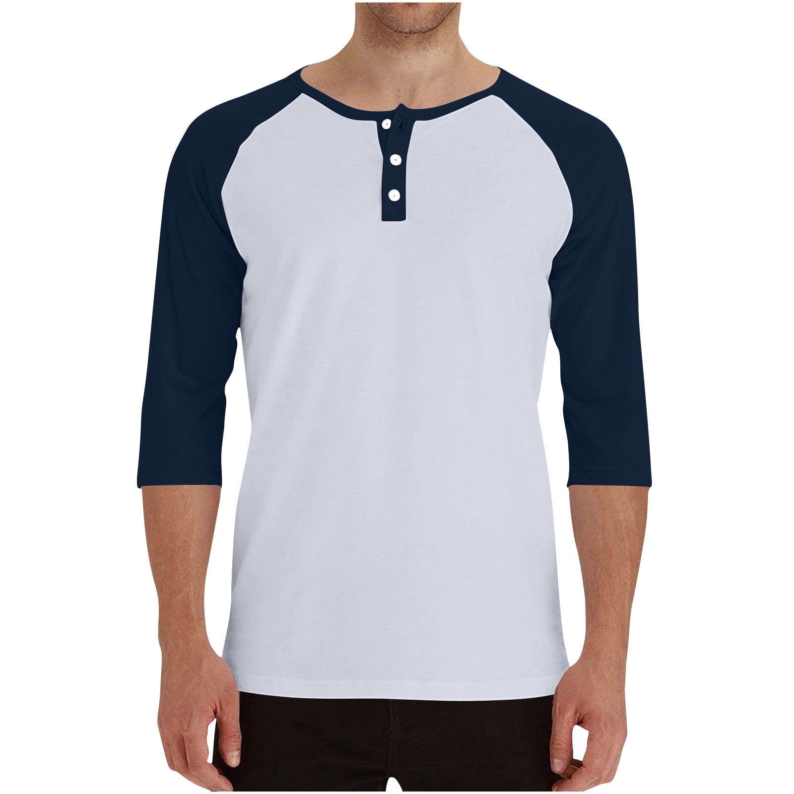 Click here for Jinhomg Mens Henley Shirts 3/4 3/4 Sleeve Casual B... prices