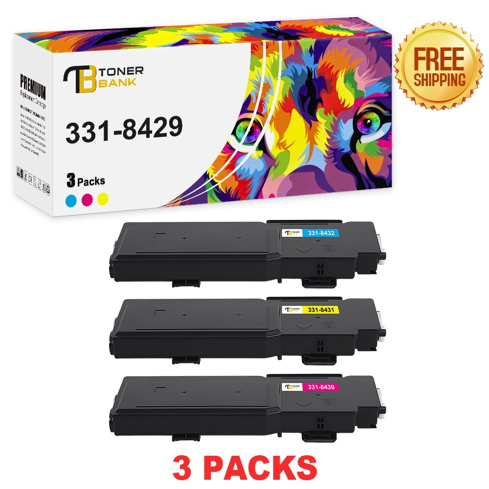Toner Bank 3-Pack Compatible Toner Cartridge Replacement for Dell 331 ...