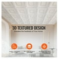 Ceiling Tiles 24x24, 12-Pack PVC White Geometric - Easy Install Drop ...